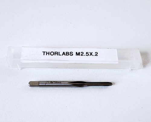 THORLABS M2.5 X .2 NS D2 Plug Tap 3 Flute HSS 1/2" Thread Length 1-7/8 ...