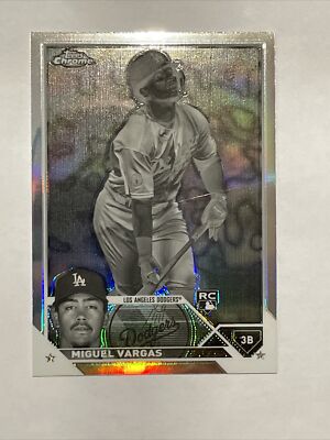 2023 Topps Chrome Negative Refractor Miguel Vargas Rookie RC Dodgers 1: ...