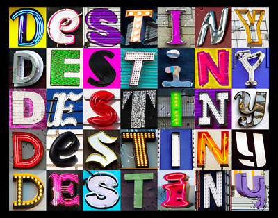 DESTINY Name Poster featuring photos of actual sign letters | eBay