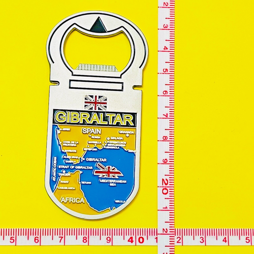 GIBRALTAR / METAL MAP / BOTTLE OPENER / SOUVENIR FRIDGE MAGNET | eBay