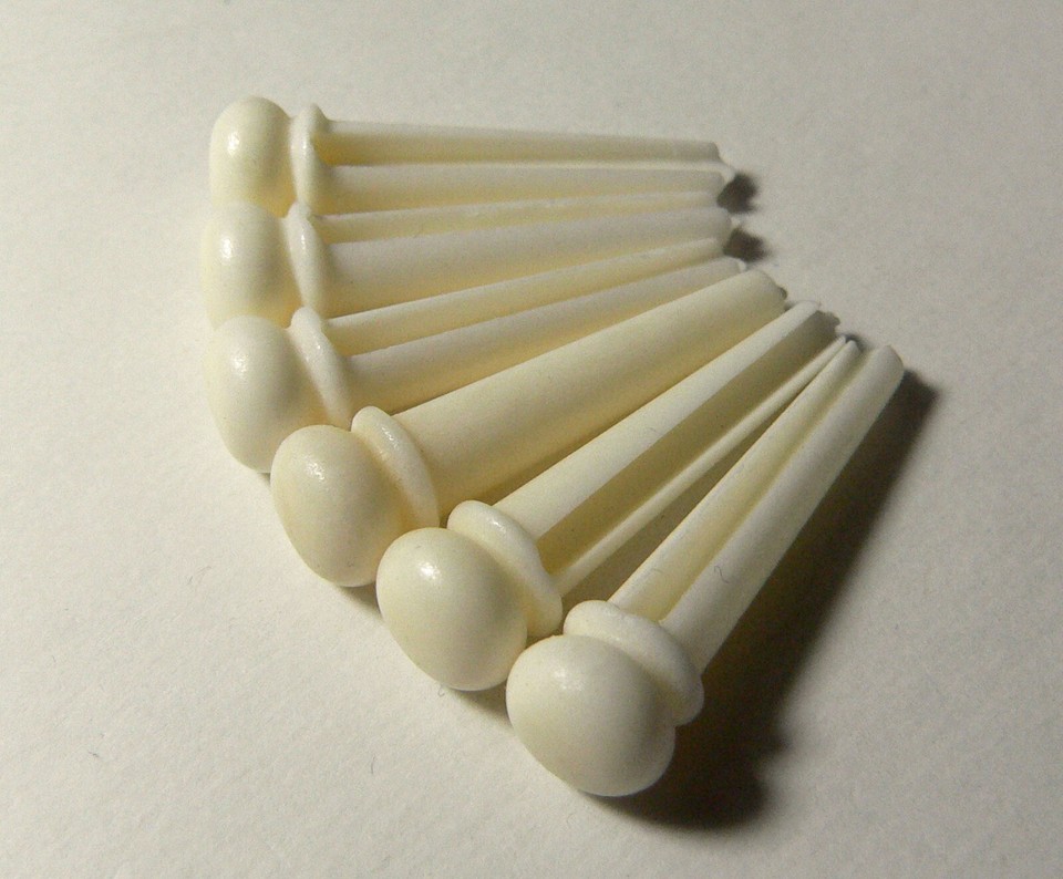 Bone bridge pin set acoustic folk guitar string pegs pins | eBay