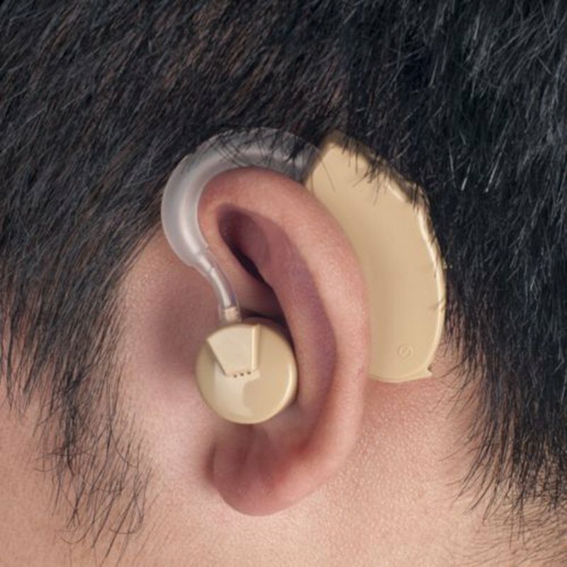 Mini Digital Hearing Aid Kit Behind the Ear Adjustable Sound Voice ...