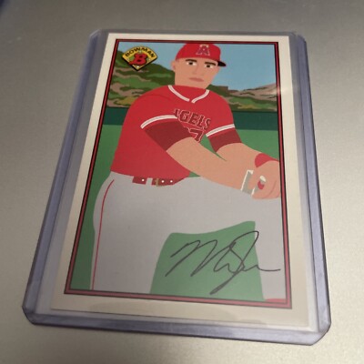 2021 Bowman X Keith Shore 1989 Retro Wave 1 Mike Trout Card # 01! (E ...
