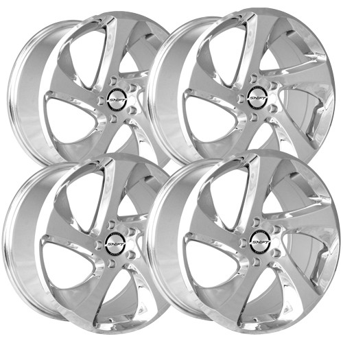 (Set of 4) Shift H22 Strut 18x8.5 5x112 +35mm Chrome Wheels Rims 18 ...