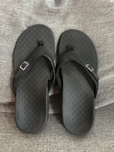 Vionic Tide Patty Flip Flops Womens Size 8 Black Sandals Slip On | eBay