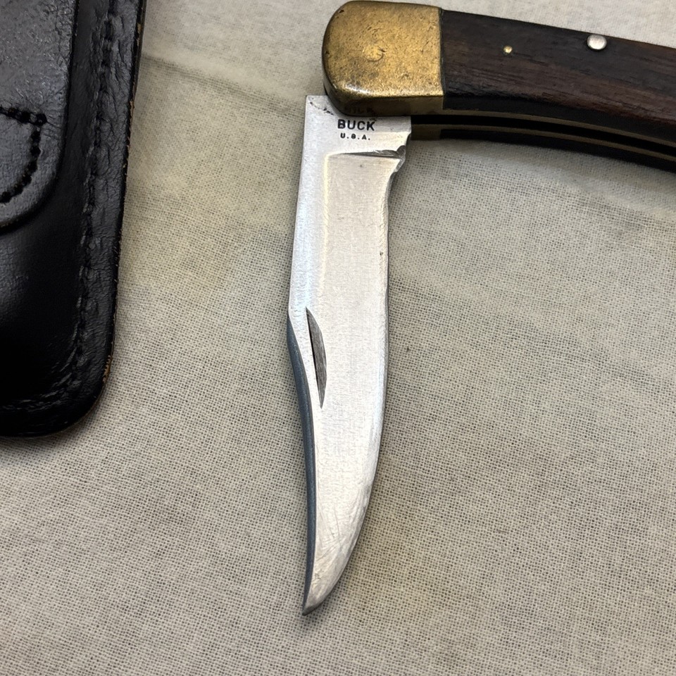 Buck 110 Folding Knife With Original Sheath 1964-1972 USA Nice ...