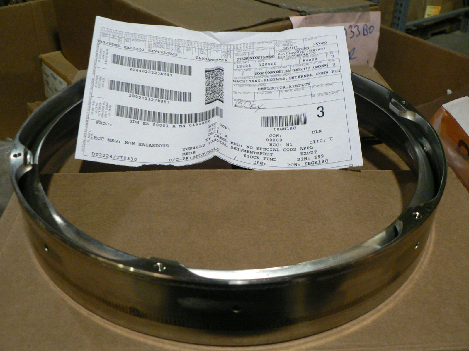 HONEYWELL GTCP36-150BH AIRFLOW DEFLECTOR 3846620-1 APU GTCP36-150BH for ...