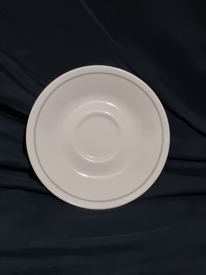 Vintage Corelle Beige/Mint Green Rim Saucer | eBay