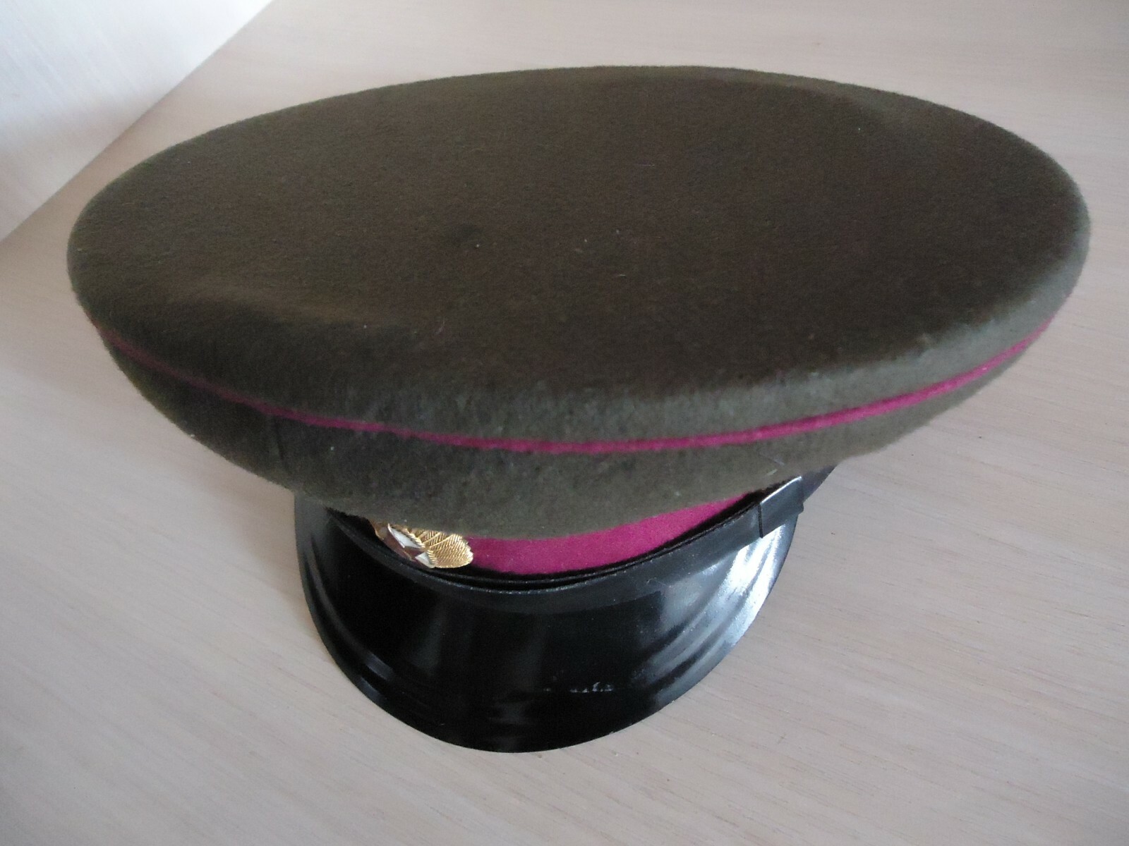 = Soviet (Russian USSR) Vintage Cap w Raspberry Piping & WoolenTop ...