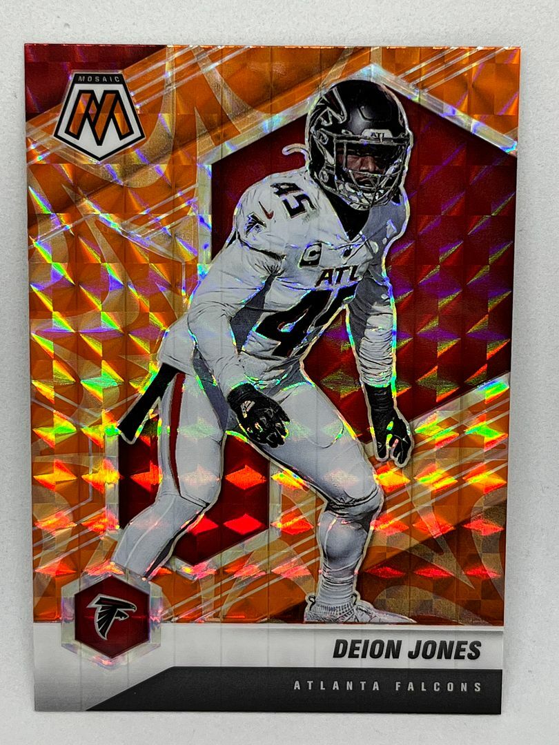2021 Mosaic Football Deion Jones Orange Reactive Prizm Falcons #17 | eBay