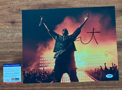 KANYE WEST HAND SIGNED AUTOGRAPHED 11X14 PHOTO PSA DNA COA YE | eBay