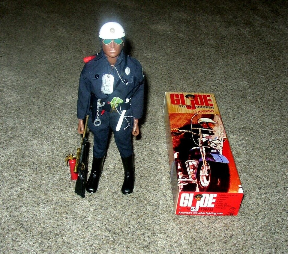 Custom AA GI Joe State Trooper Complete Uniform - FIGURE AND BOX ...