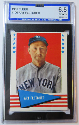 1961 Art Fletcher Fleer Card #106 Graded 6.5 EX-MT+ (822a) | eBay