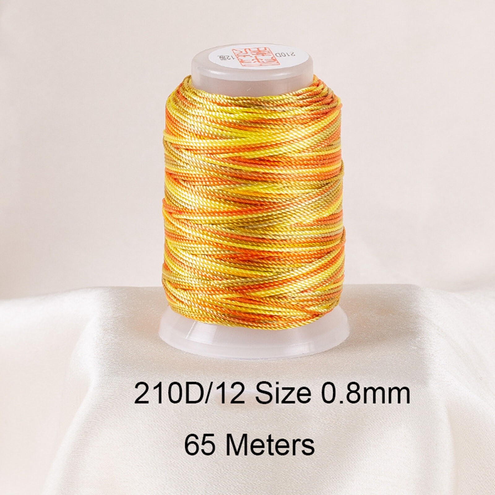 One Spool Variegated Polyester Sewing Embroidery Thread String 210D/12 ...