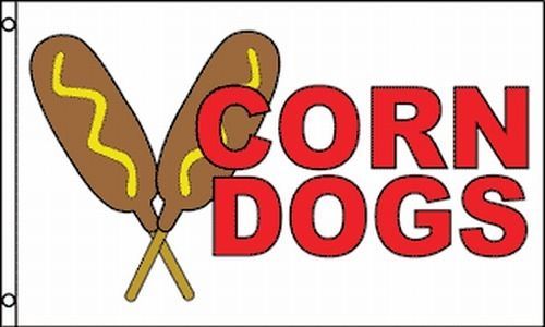 Corn Dogs Flag 3x5 ft Advertising Sign Food Concession Snack Bar Picnic ...