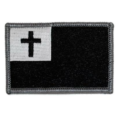 VELCRO® BRAND Fastener Morale HOOK PATCH Christian BLK WHT 3x2" | eBay
