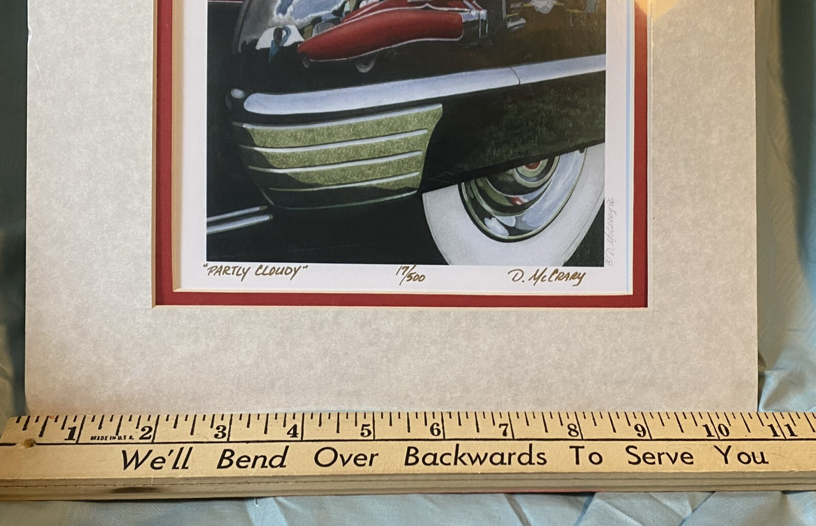 Dan D. McCrary 14 x 11 Matted #17 of 500 Signed Automotive Art Partly ...