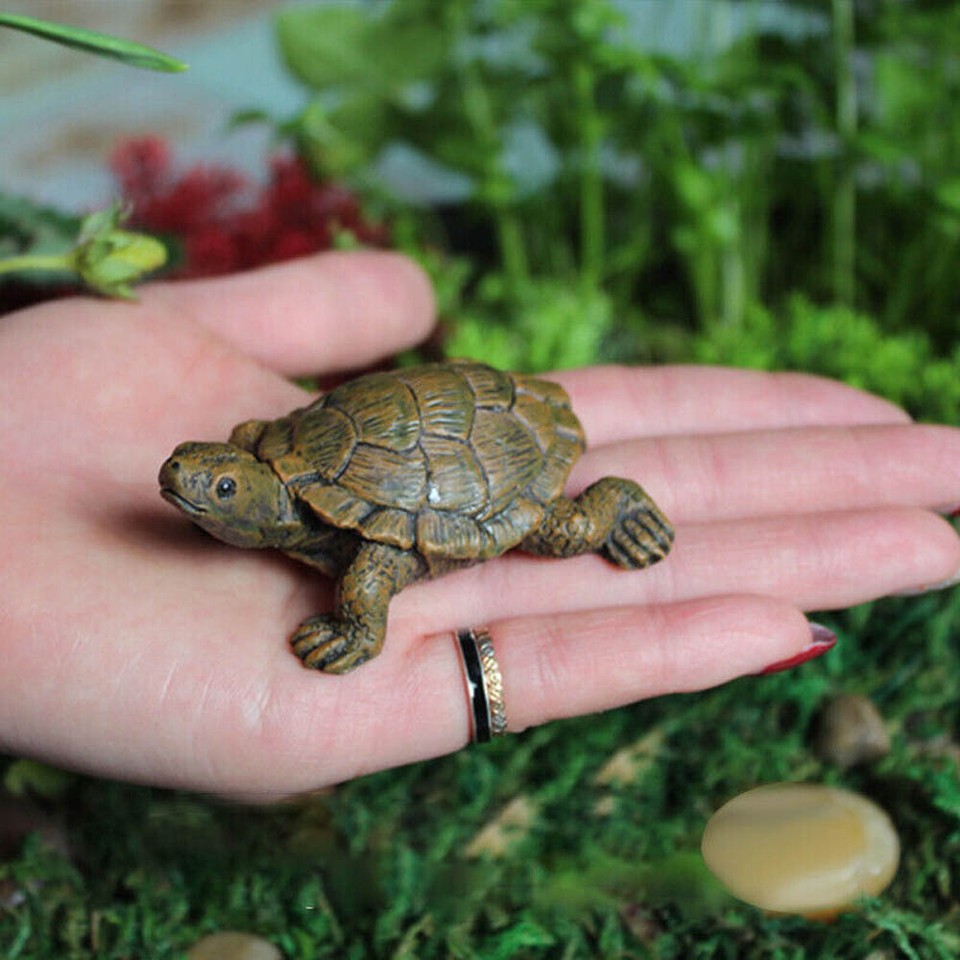 2Pc Turtle Outdoor Statue Tortoise Garden Figurine Sculpture Ornament ...