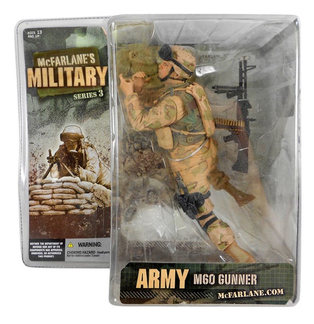 McFarlane Military Series 3: Army M60 Gunner - Ethnic Action Figure for ...