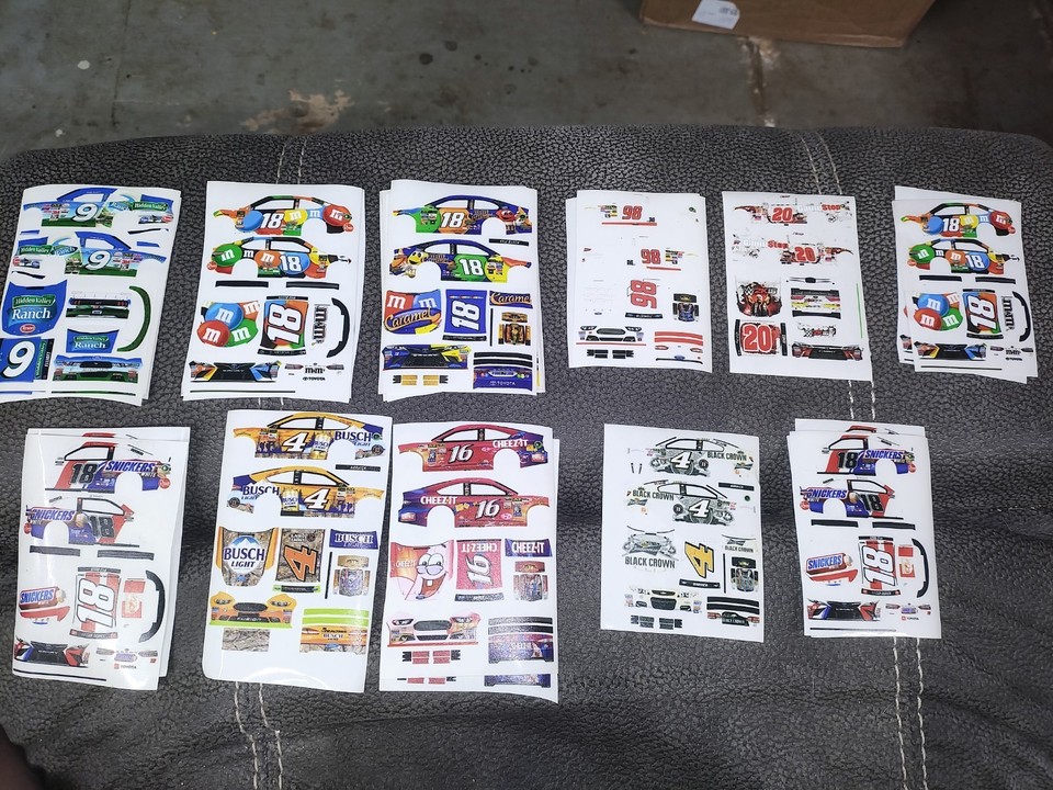 Lot #2(25) lexan HO Scale NASCAR Vinyl Stick On Decals Slot car | eBay