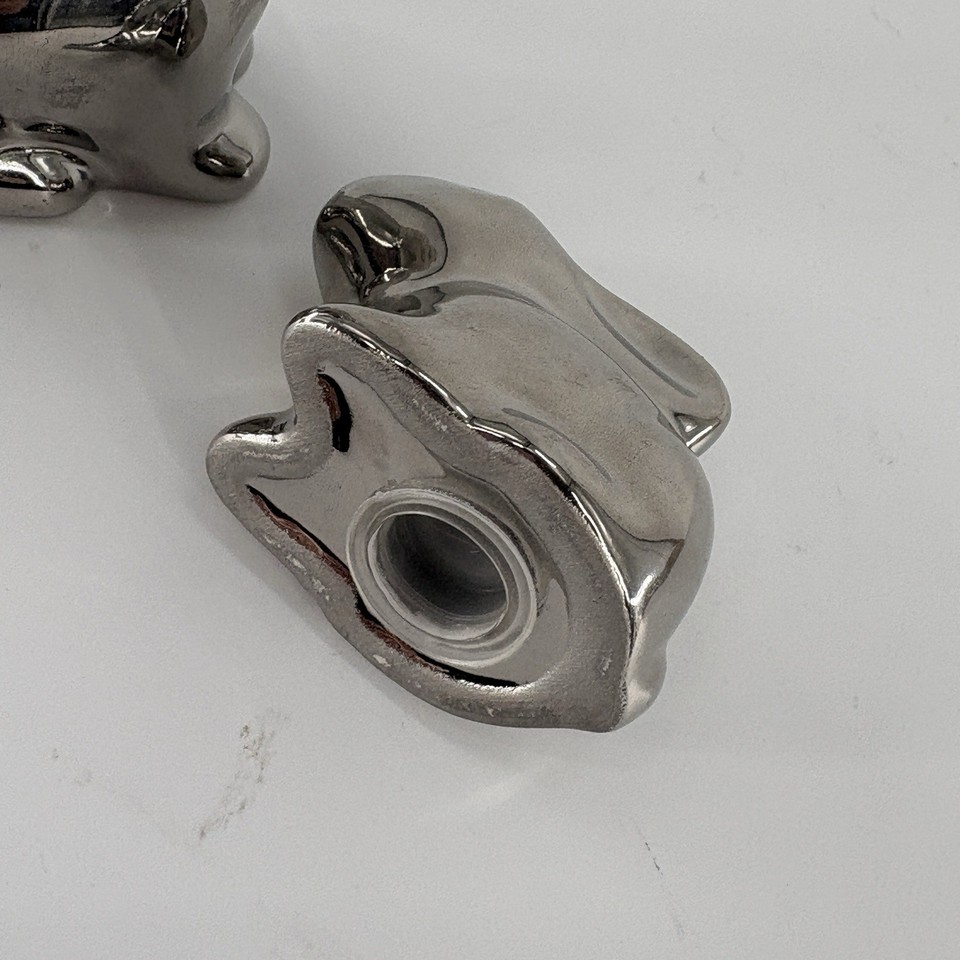 Silver Bunny Rabbit Ceramic Salt And Pepper Shakers | eBay