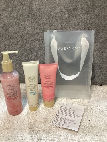 Mary Kay Hand Cream ,Softner & Scrub Satin Hands Pomegrante Set Of 3 ...