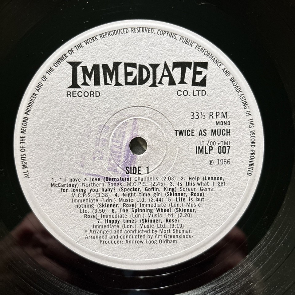 Twice as Much - Own Up - 1966 First Press VG/VG | eBay UK