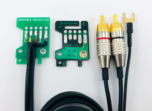 Technics SL 221 RCA audio cable with ground soldered on PCB new SFDP212 ...