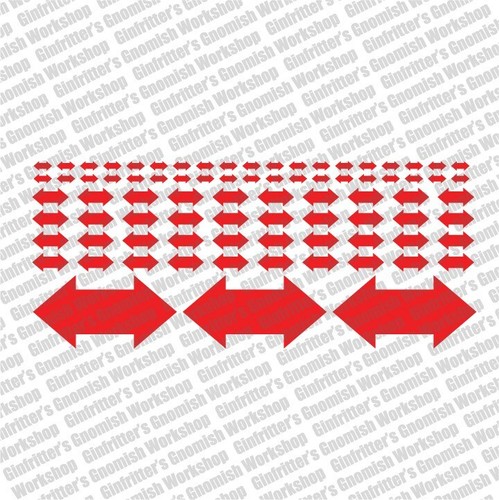 RED DOUBLE HEADED ARROW UNIT MARKING WATERSLIDE DECALS COMPATIBLE W ...