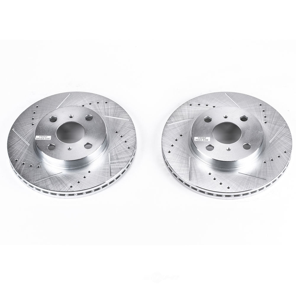 Disc Brake Rotor Set-Front Drilled, Slotted and Zinc Plated Brake Rotor ...