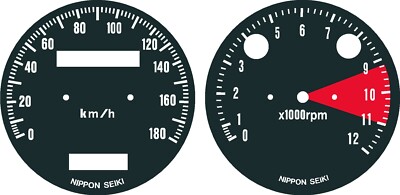 1971-1972 Honda CB350 K CB 350 K Speedometer Gauge Clock Overlay Decal ...
