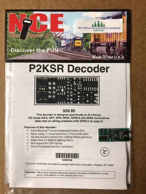 Nce HO DCC Decoder Proto 2000 4-function 8-pin 1a Nce5240108 for sale ...