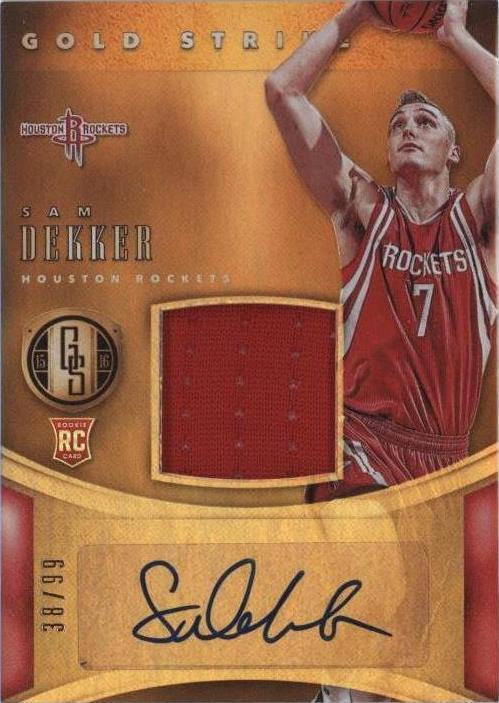 2015-16 Panini Gold Standard - Gold Strike Sam Dekker #21 /99 (AU, MEM ...