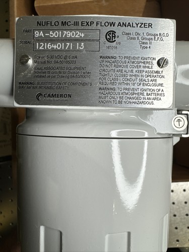 Cameron 9a-50179024 Nuflo Mc-iii Exp Flow Analyzer for sale online | eBay