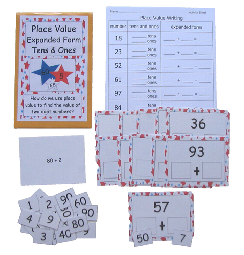 Teacher Made Math Center Resource Game Place Value Expanded Form Tens ...