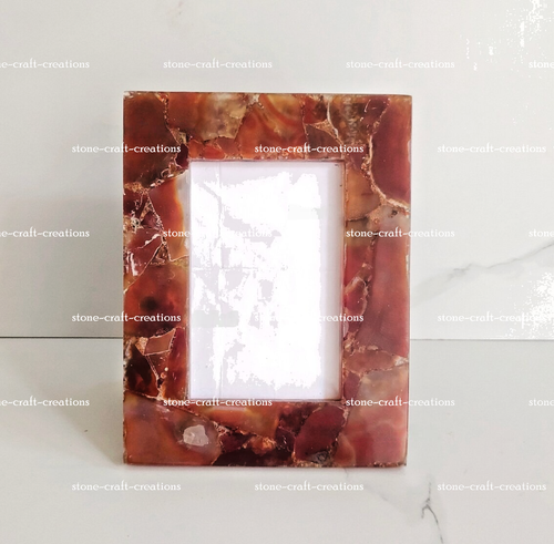 Natural Agate picture frame| Family photo frame| Stone picture frame ...