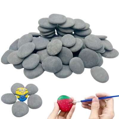 35 PCS Rocks for Painting 1.2"-2.0" Flat DIY Painting Rocks Smooth ...