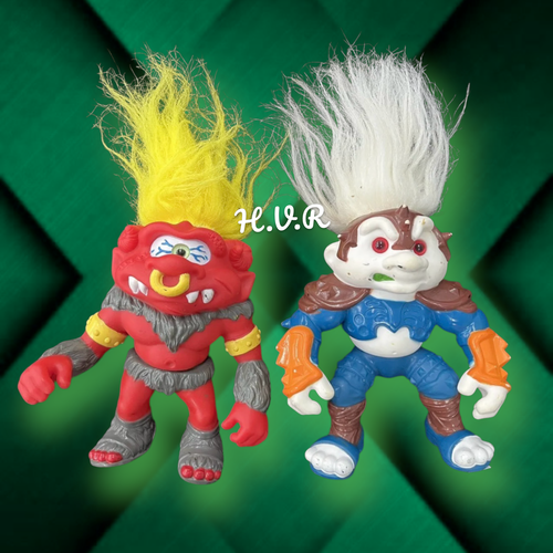 Vintage 1992 Battle Trolls Hasbro Road hog Troll &Red Bulls-Eye-Lot Of ...
