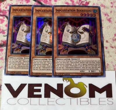 3x (M/NM) - Impcantation Bookstone - MP19-EN172 - Super Rare 1st ...
