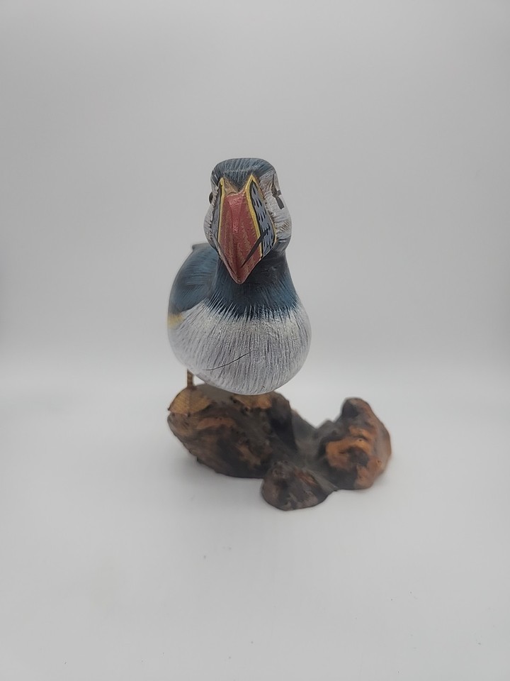 Handpainted Wood Carved Puffin 6.5 in | eBay