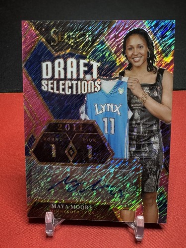2024 Select WNBA Maya Moore FOTL Pink Shimmer Draft Selections Auto /5 ...