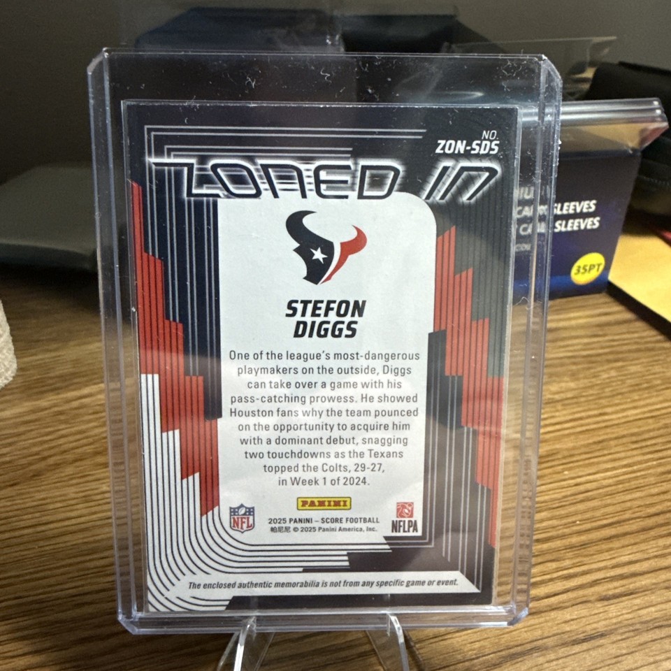 2025 Score Football Stefon Diggs Zoned In Jersey #ZON-SDS | eBay