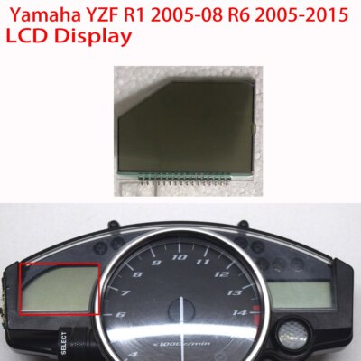 LCD Display Yamaha YZF R1 2005-08 R6 2005-2015 Speedometer Instrument ...