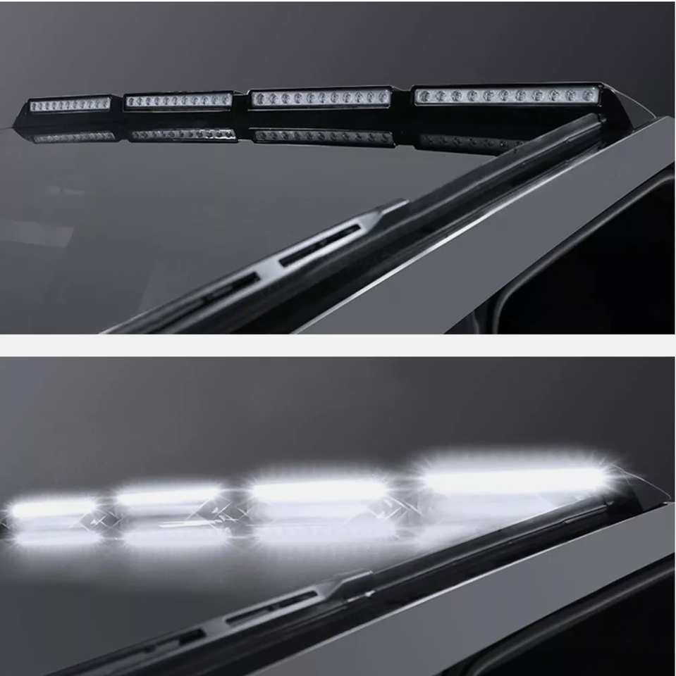Gloss Black Roof Top Light Lamp Bar LED DRL Fits For Tesla Cybertruck ...