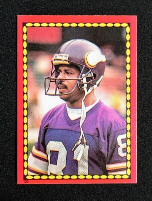 1988 Topps NFL Football Sticker Super Star Backs Anthony Carter Kellen ...