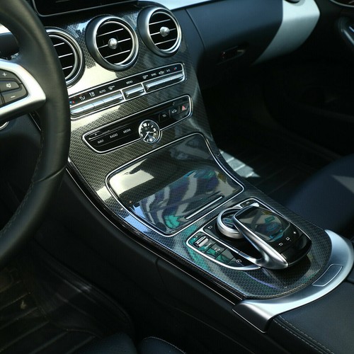 For Mercedes C Class W205 X253 GLC Carbon Fiber Style Console Frame ...