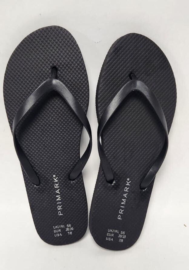 Primark Summer Slipper for Women Plain Black & White Flip Flop Beach ...
