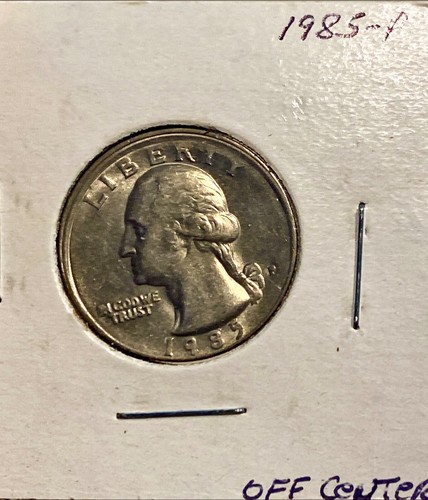1985 P Washington Quarter Struck Through Grease Mint Error | eBay