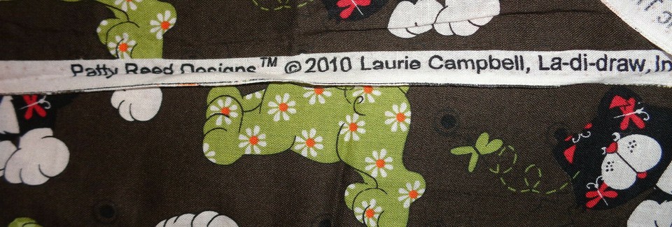 Patty Reed Laurie Campbell La-Di-Draw Cotton - Colorful Cat Fabric 64 ...