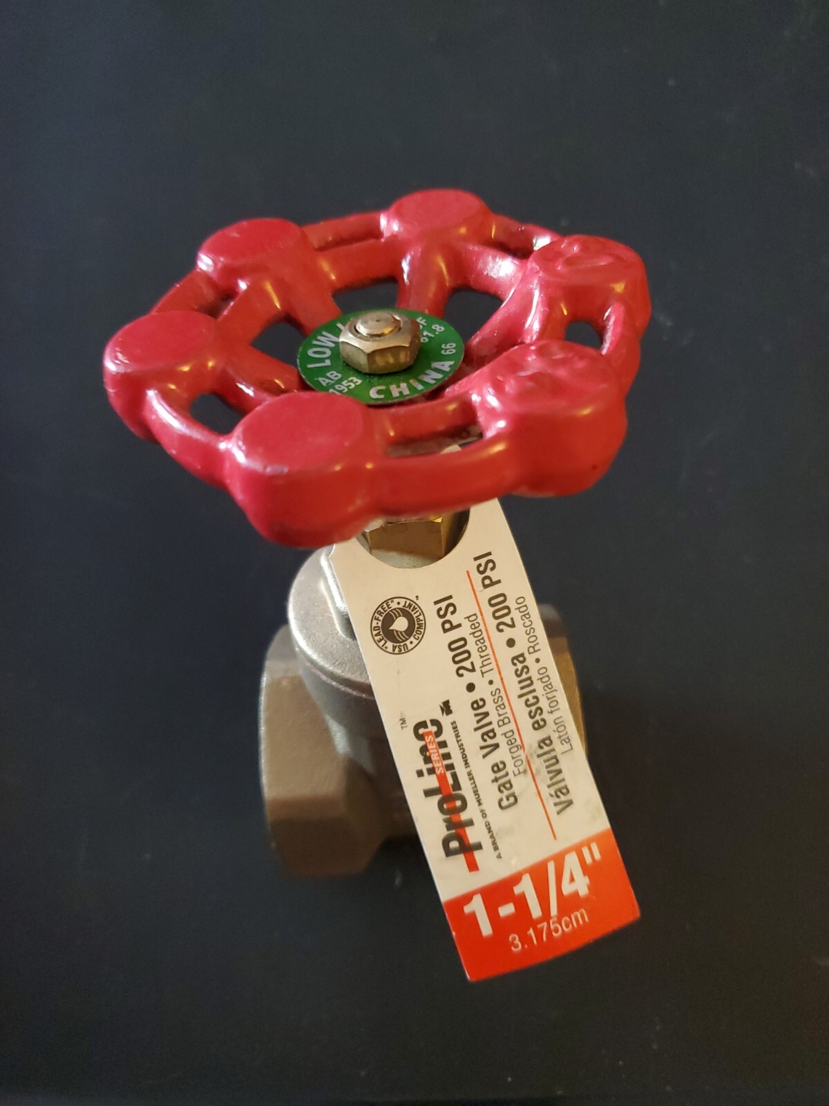 Mueller ProLine 100-406nl 1-1/4 IPS Low Lead Brass Gate Valve NSF 200 ...